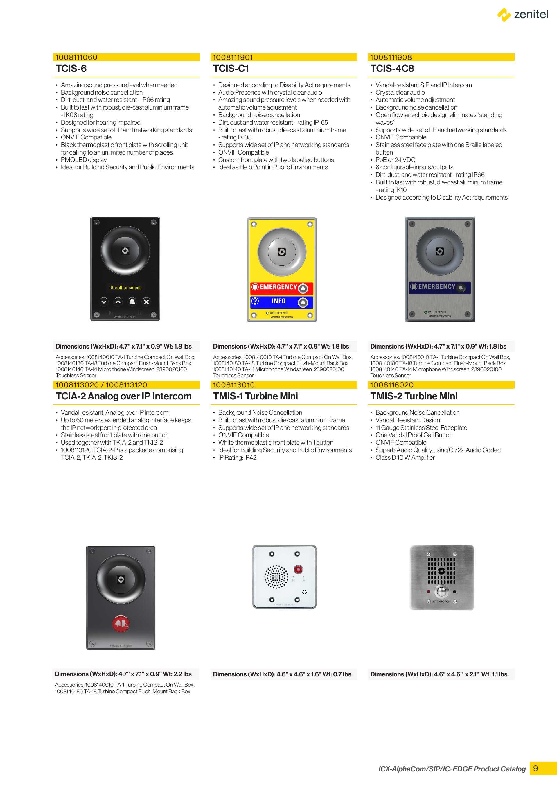 Zenitel, Catalogs, Americas Onshore, Safety & Security Product Catalog 2022 | ARCAT