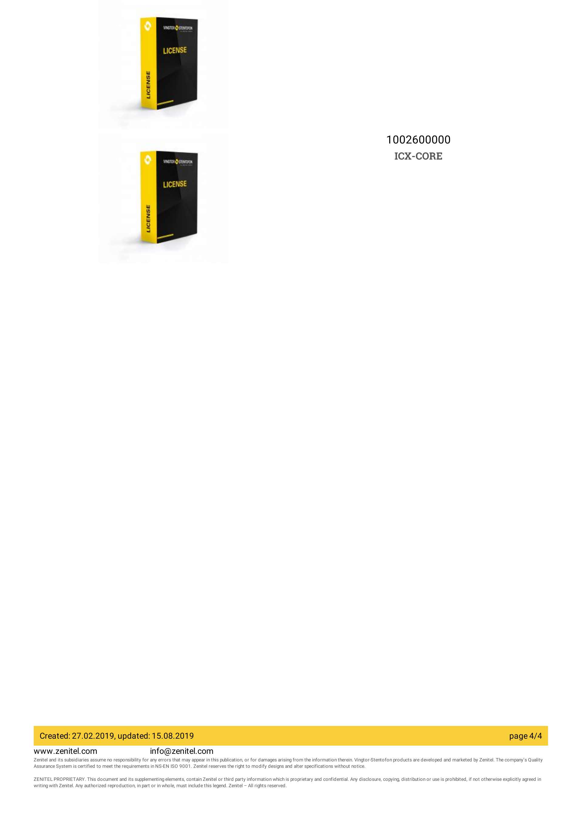 Zenitel, Catalogs, ICX-500 | ARCAT