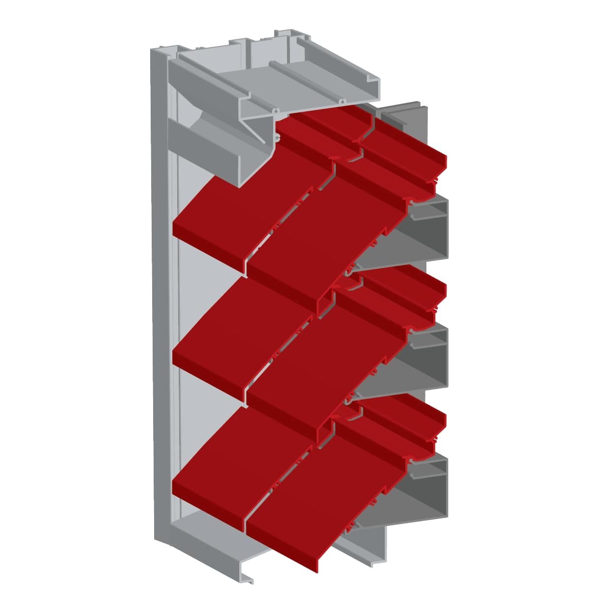 Building Product: 6" Deep Extruded Aluminum Drain Blade Louver ...
